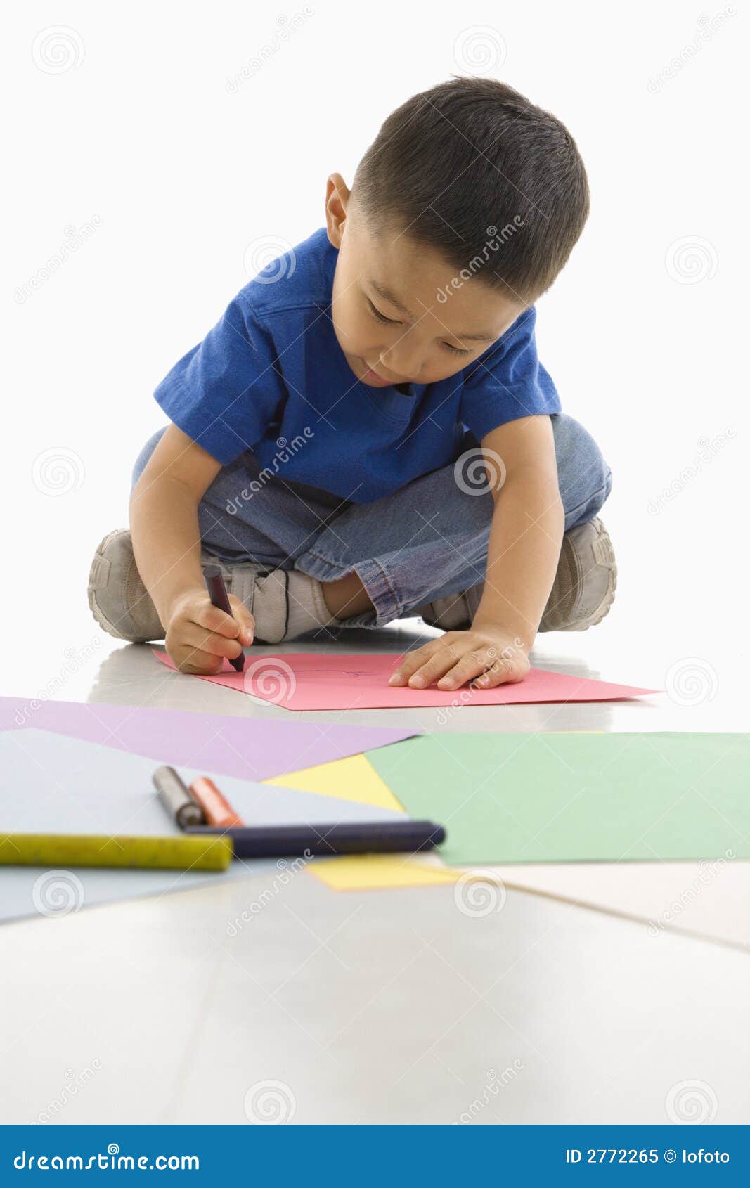 Boy drawing. stock image. Image of drawing, 070501c0262 - 2772265
