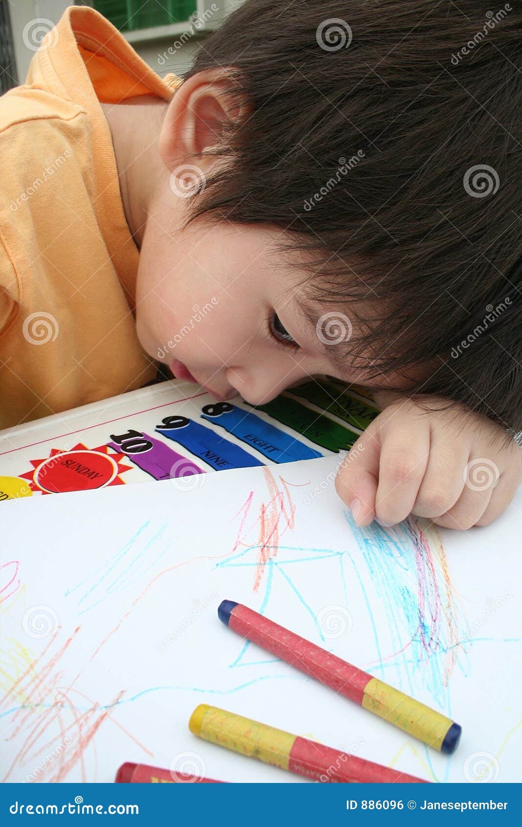 Boy drawing stock photo. Image of education, class, year - 886096