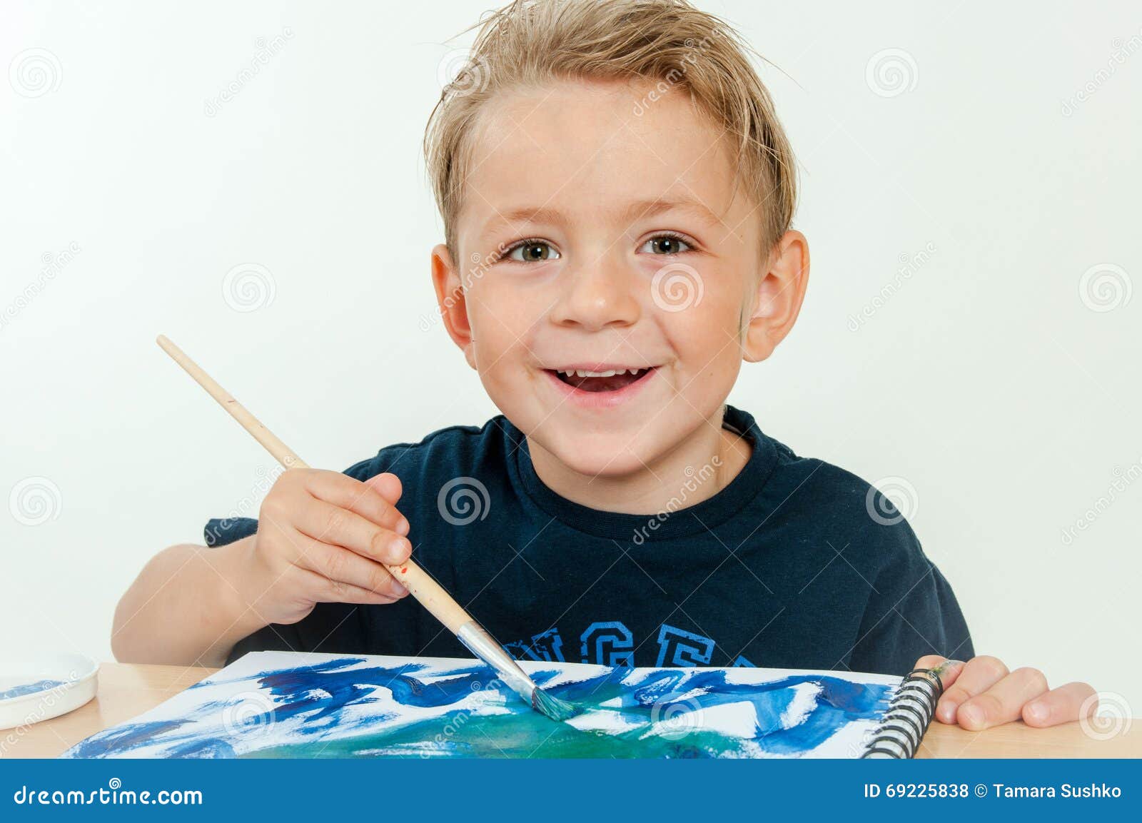 Boy drawing stock photo. Image of drawing, caucasian - 69225838