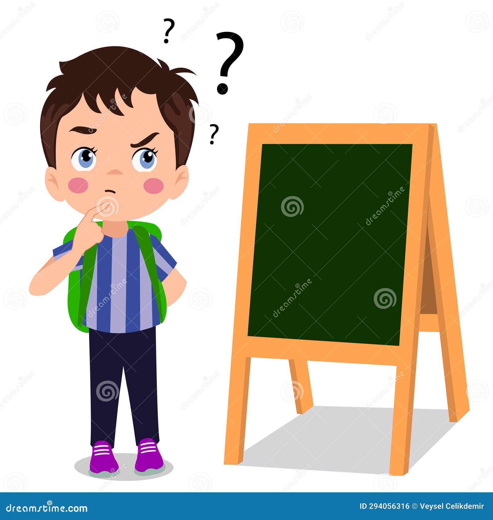 Boy Drawing With Question Mark Icon Stock Photo | CartoonDealer.com ...