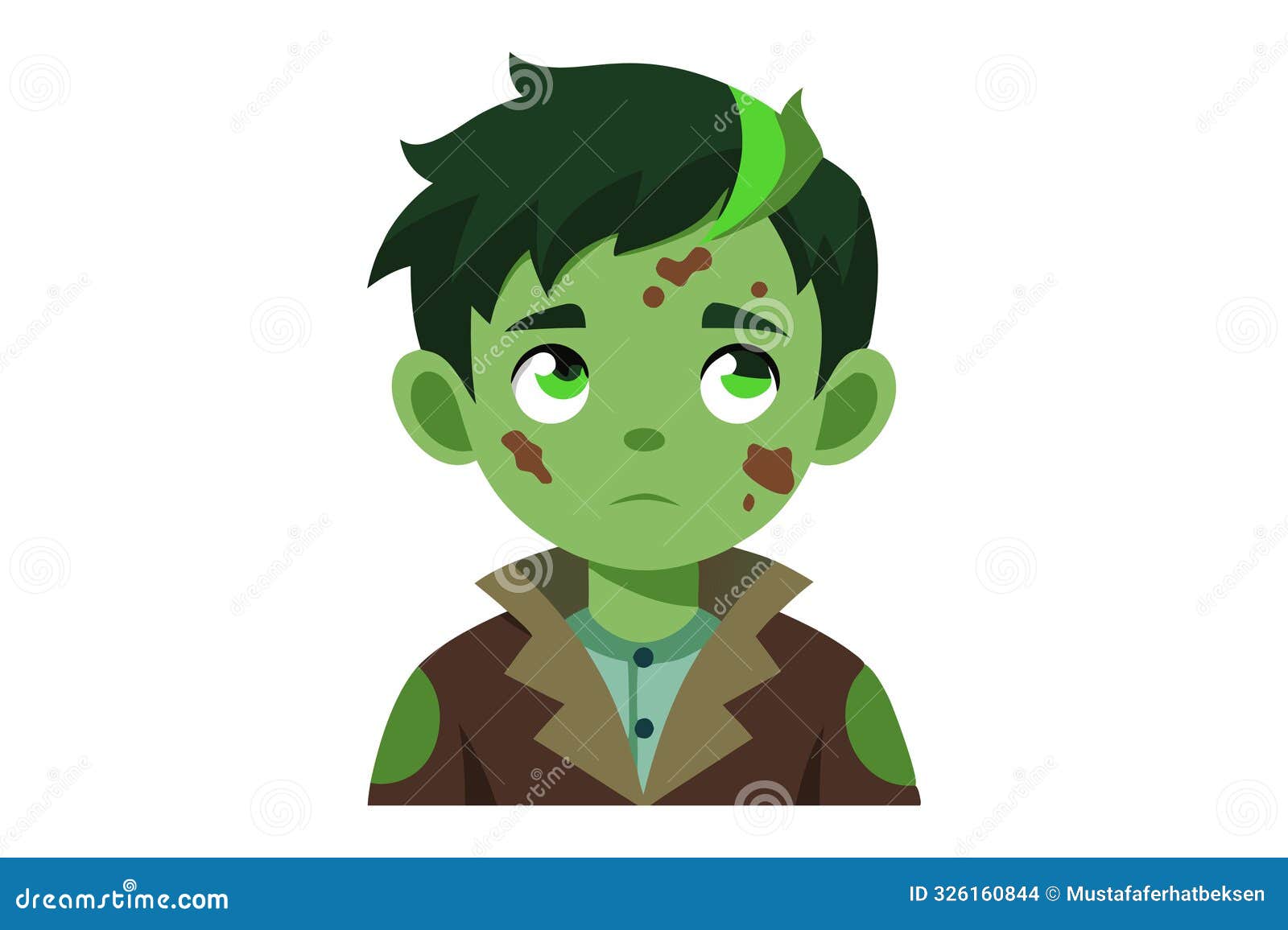 Boy Dressed As Frankenstein for Halloween Stock Vector - Illustration ...