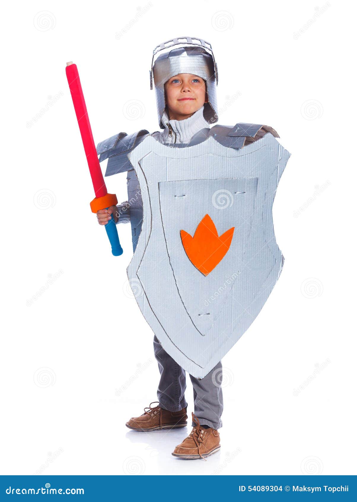 Boy dressed as a Knight stock photo. Image of halloween - 54089304