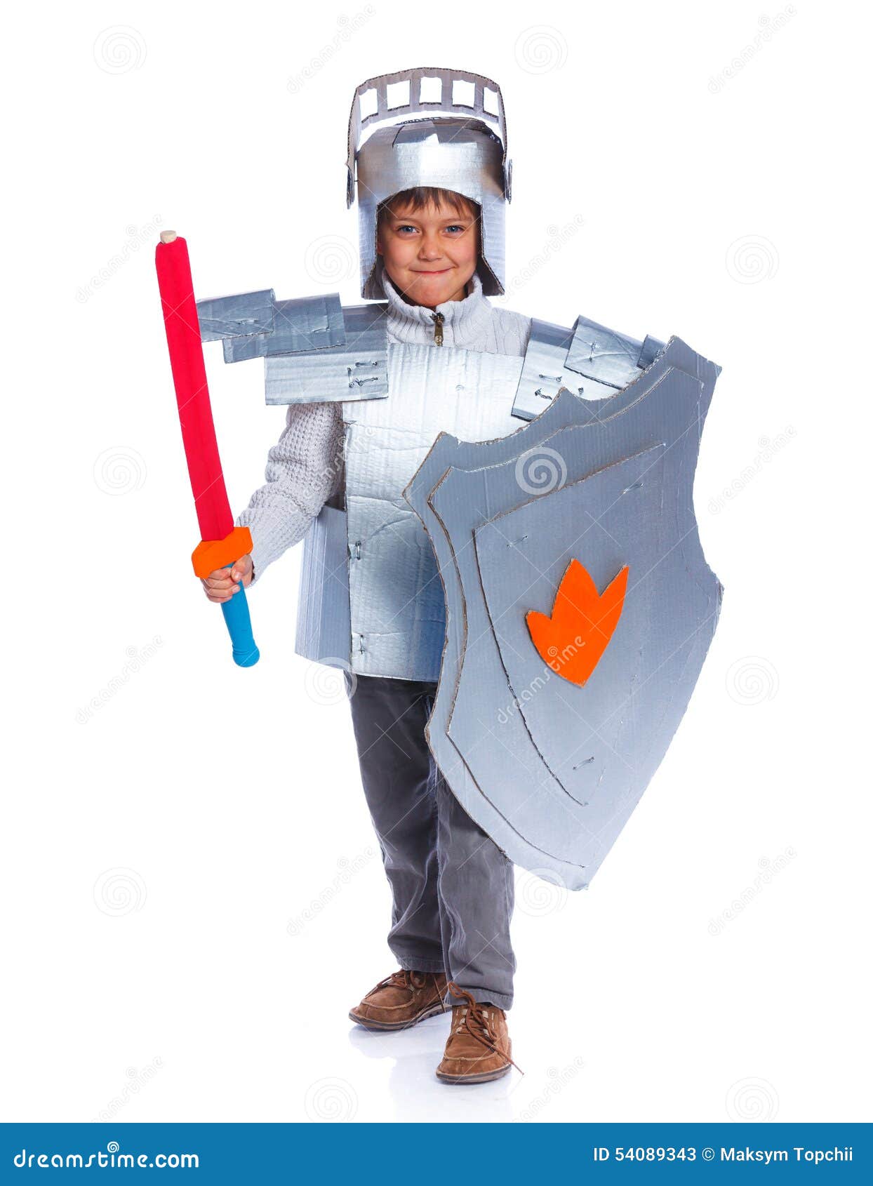 Boy dressed as a Knight stock image. Image of knight - 54089343
