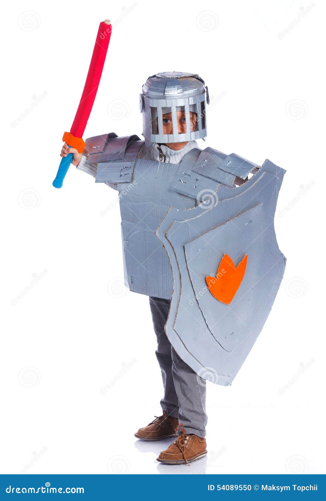 Boy dressed as a Knight stock photo. Image of mask, battle - 54089550