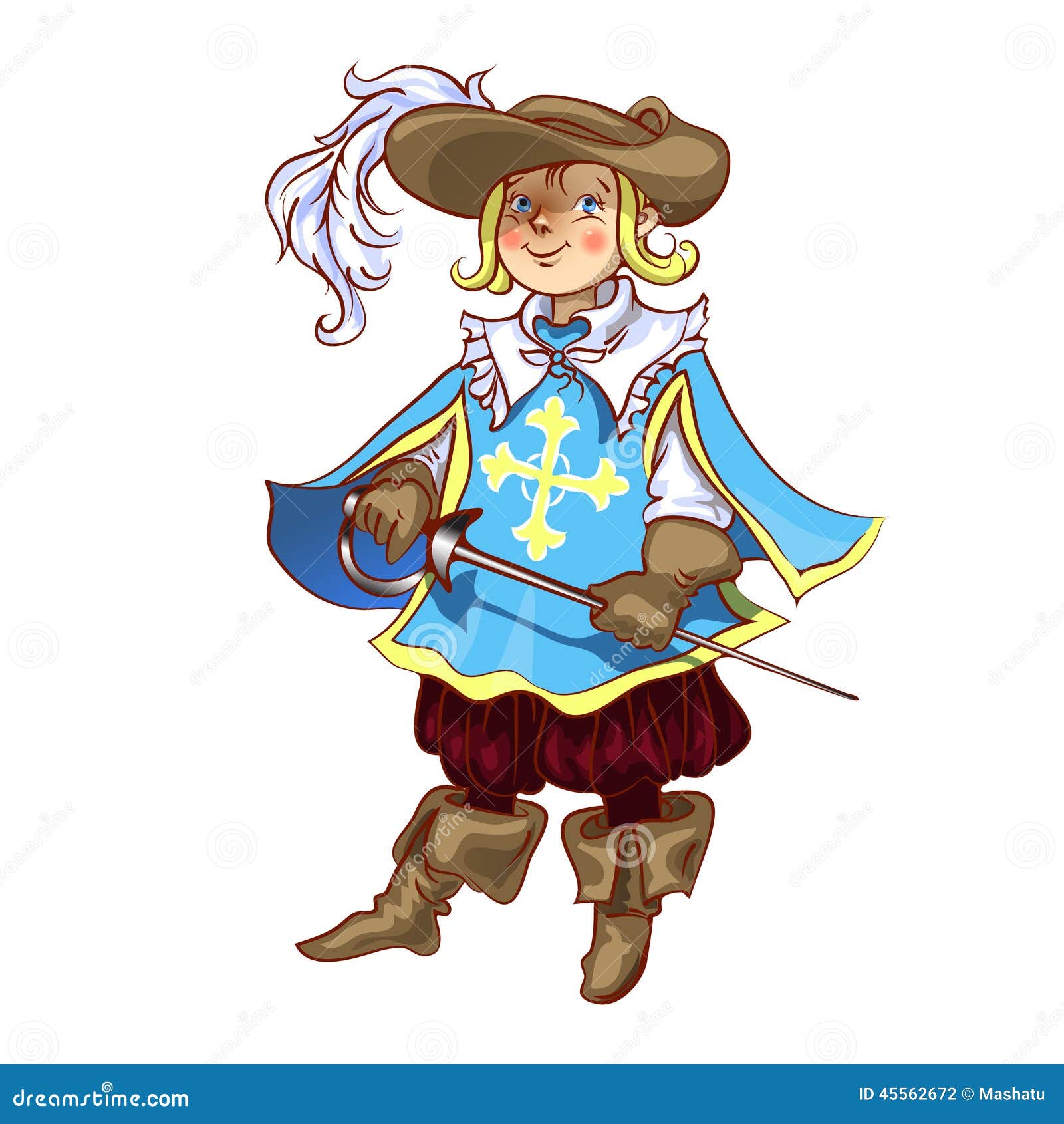 Boy Dressed As Musketeer for Christmas Stock Vector - Illustration of ...