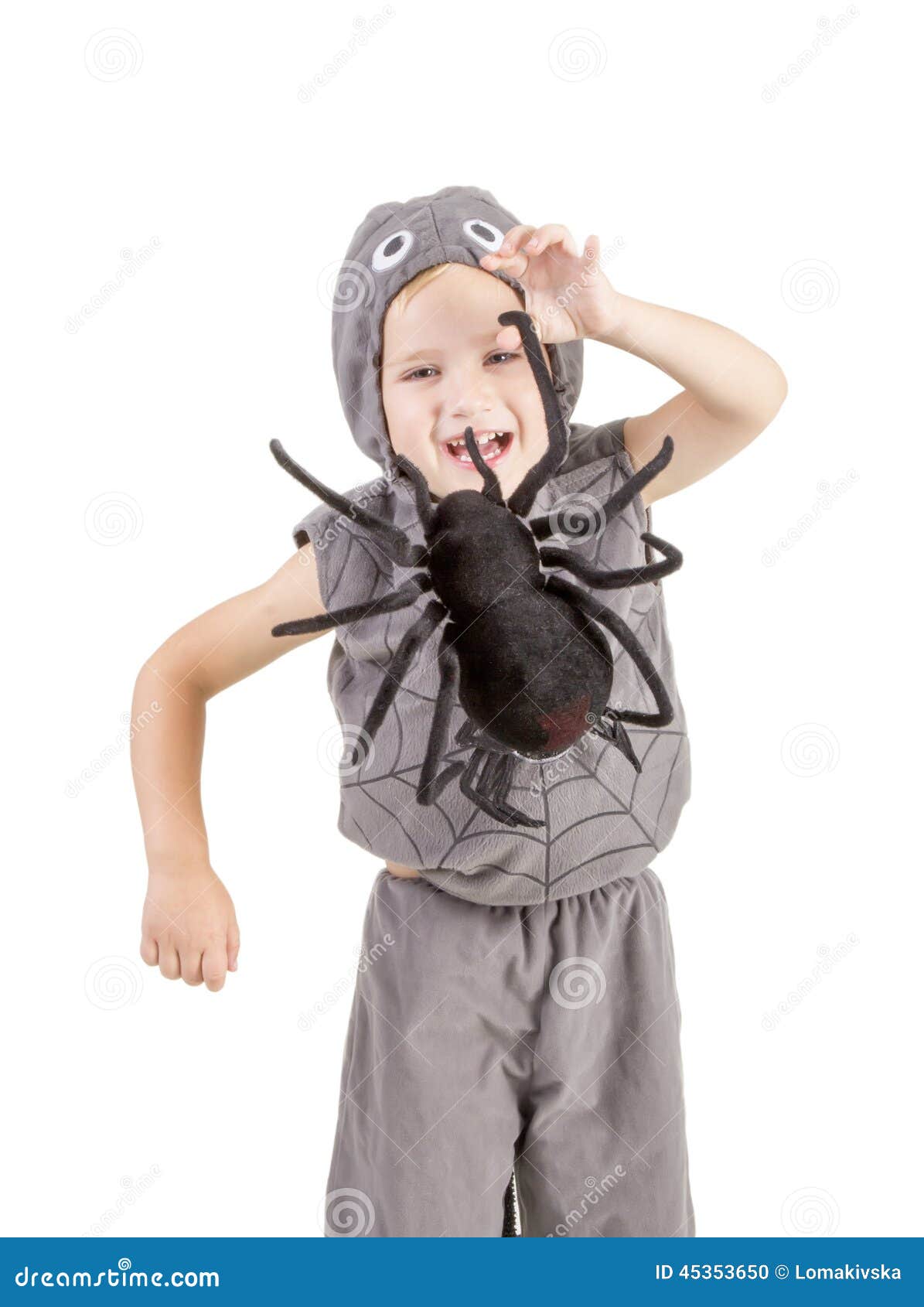 Boy dressed as a spider stock photo. Image of explorer - 45353650