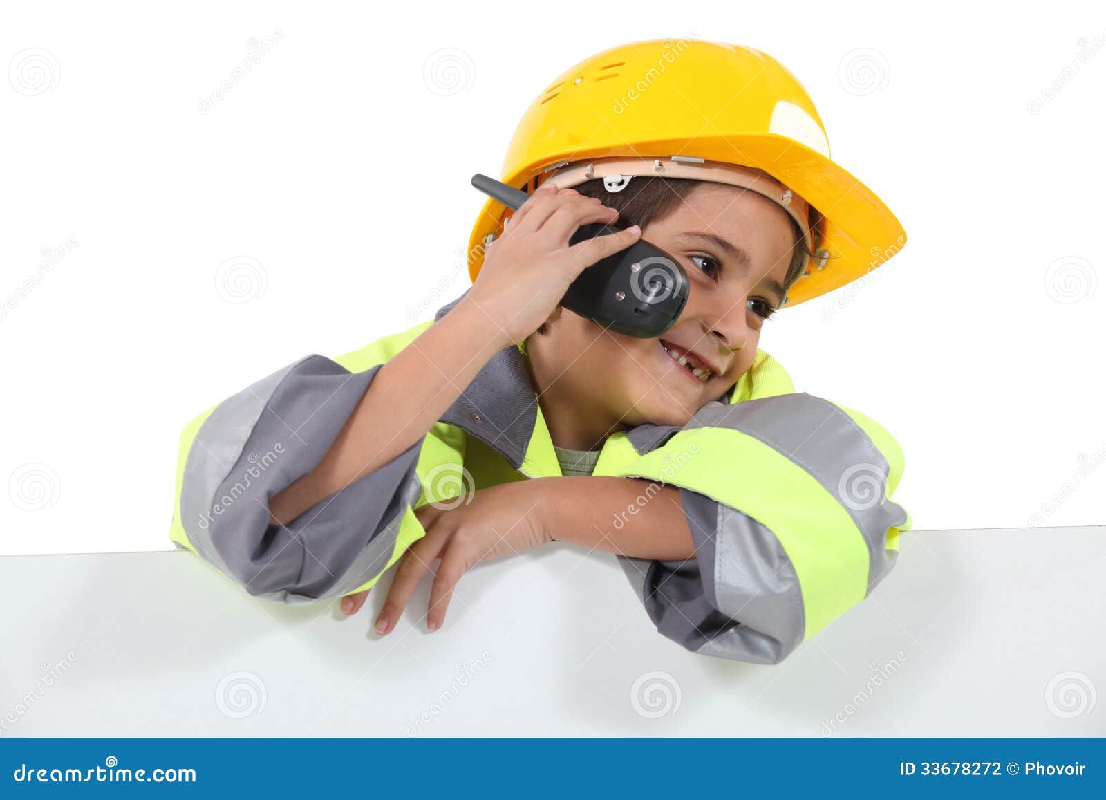 Boy Dressed in Worker Costume Stock Photo - Image of earthworks ...