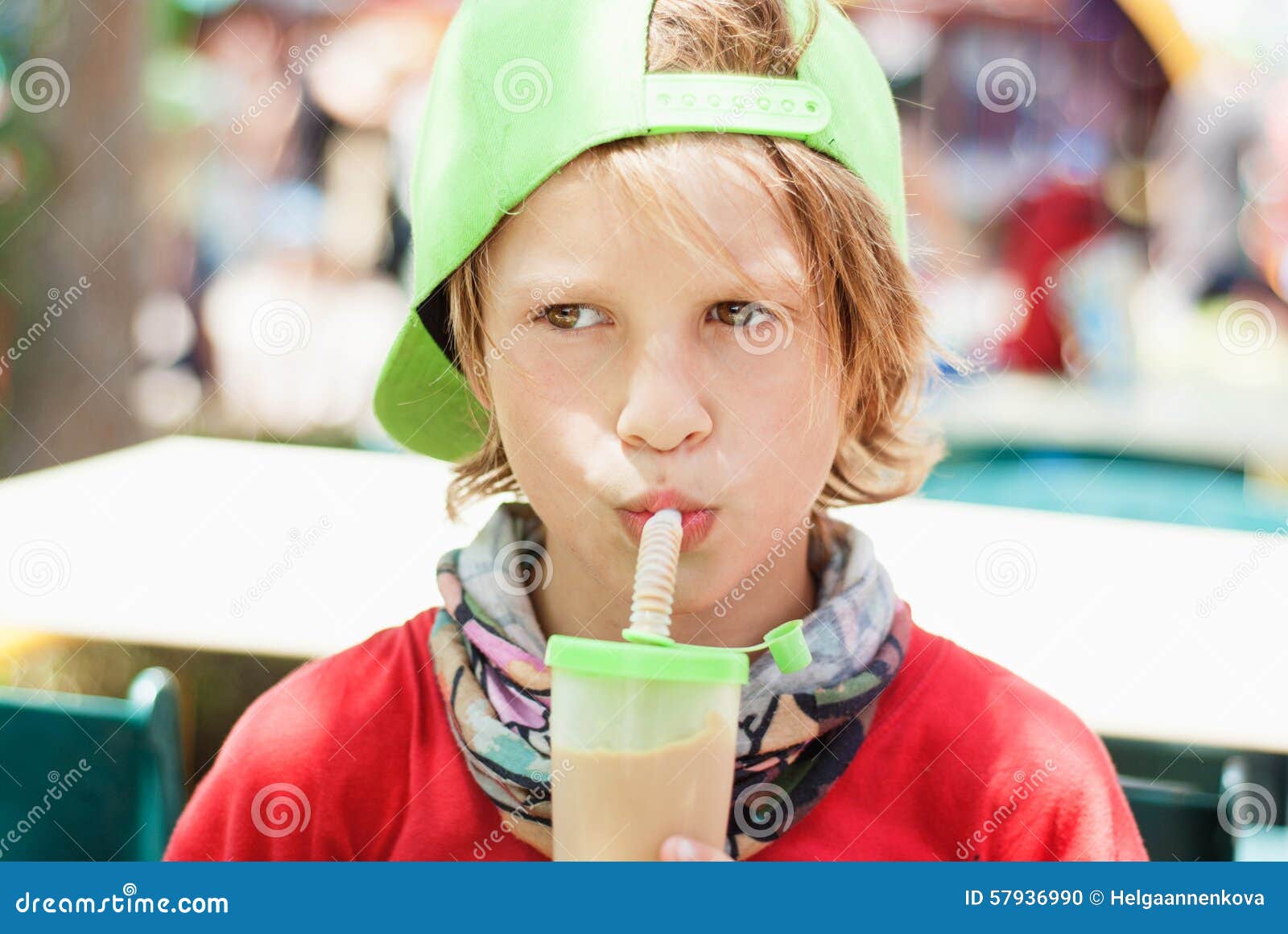 Boy Drink Ice-coffee in the Park Stock Photo - Image of think, drink ...