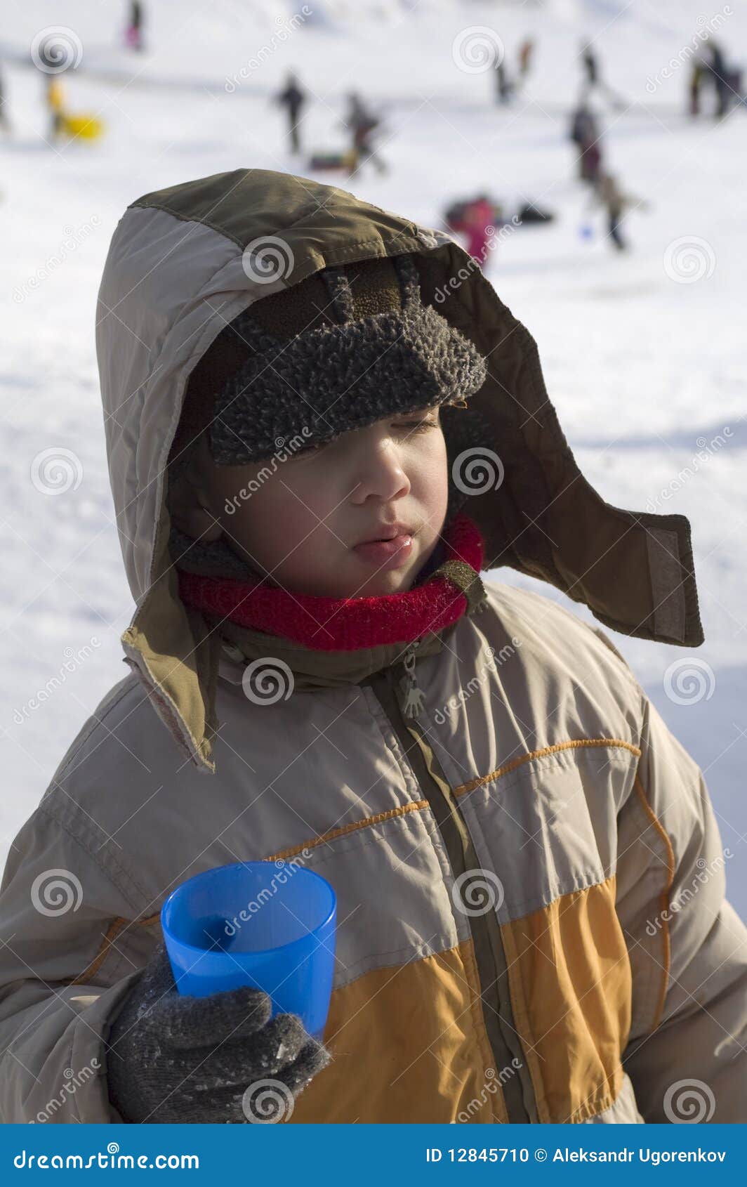 Boy drink tea stock photo. Image of entertainment, glide - 12845710