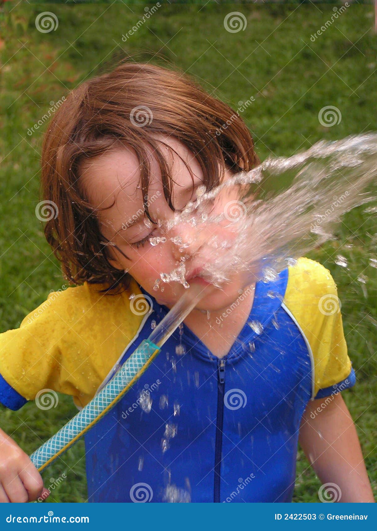 Boy Drinking stock image. Image of drinking, waterhouse - 2422503