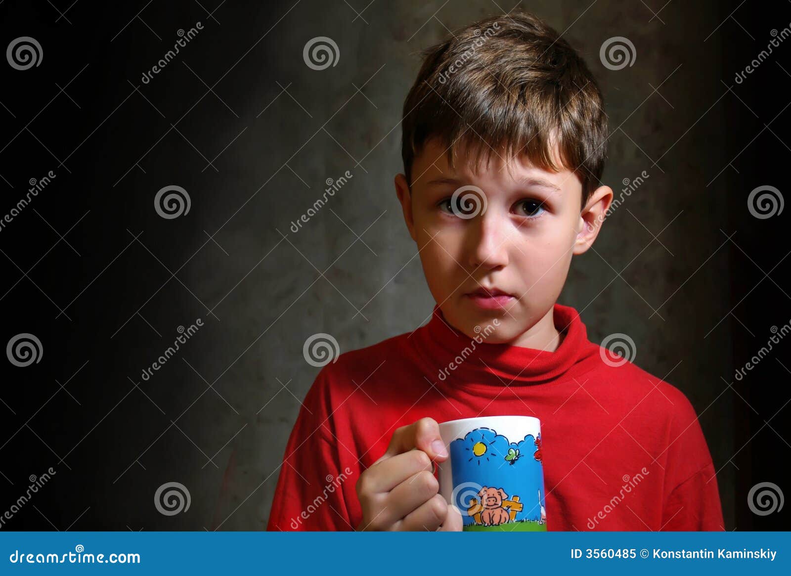 Boy drinking tea from cup stock image. Image of beauty - 3560485