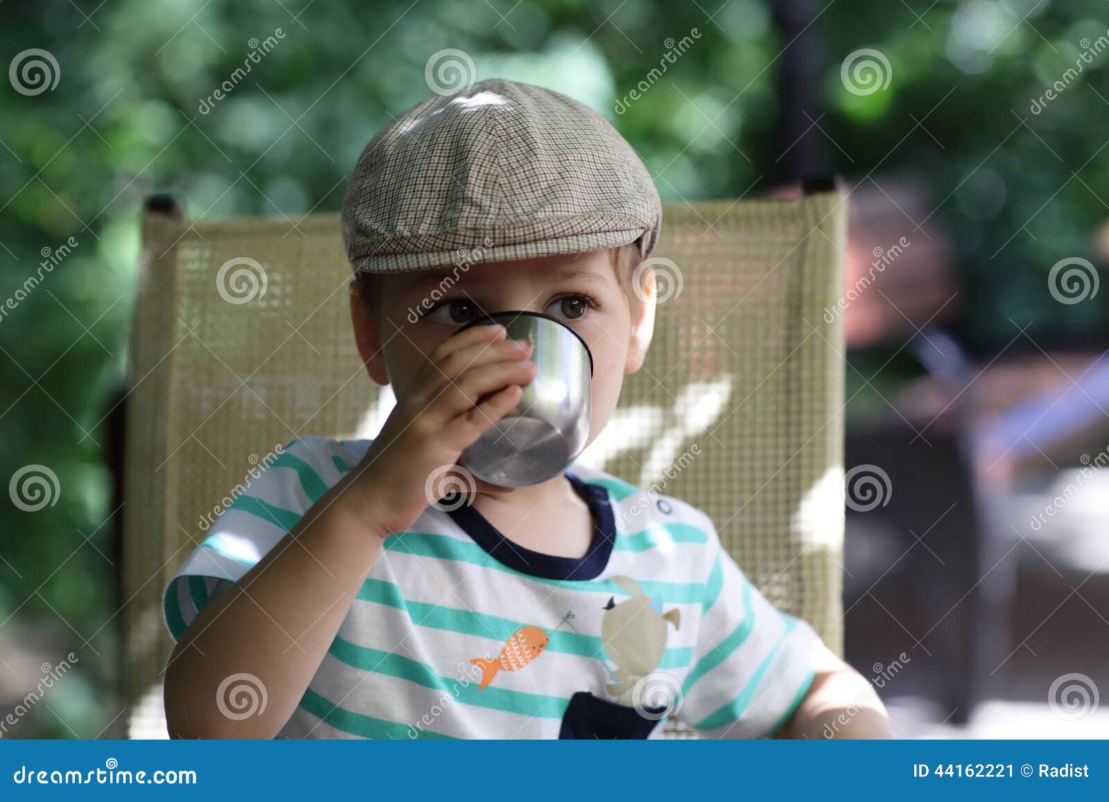 Boy drinks tea stock image. Image of concept, outside - 44162221