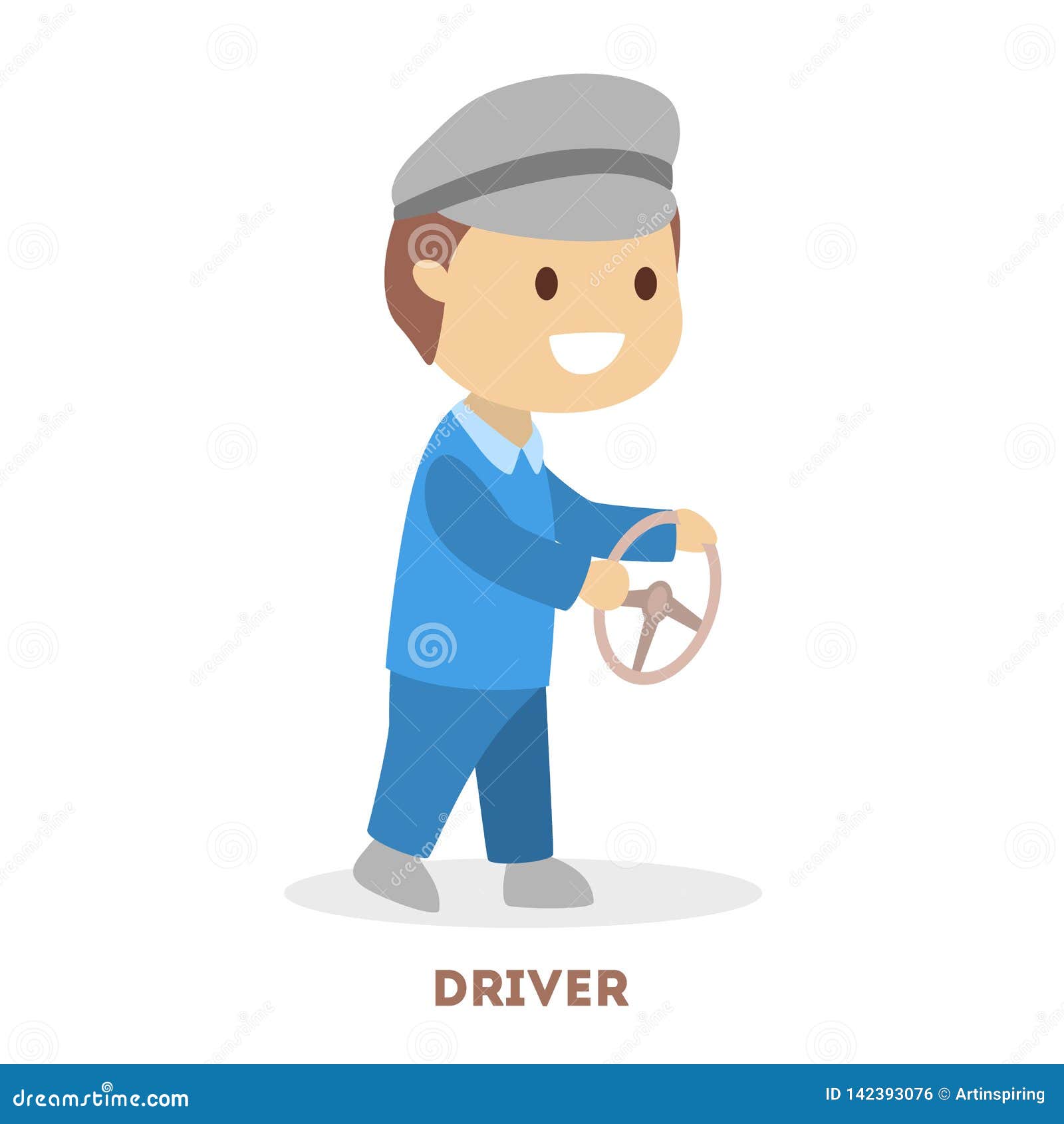 Boy Driver. Young Child with Steering Wheel Stock Vector - Illustration ...