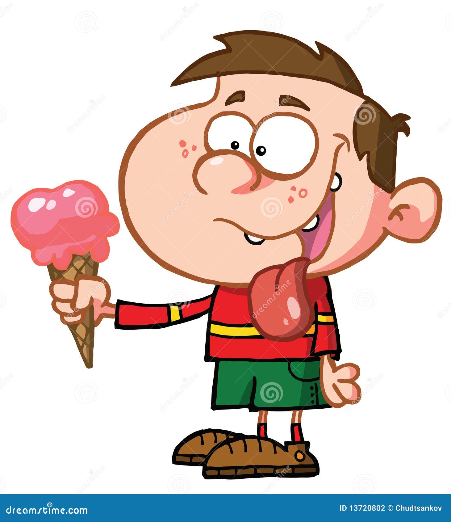 Boy Drooling stock vector. Illustration of colourful - 13720802