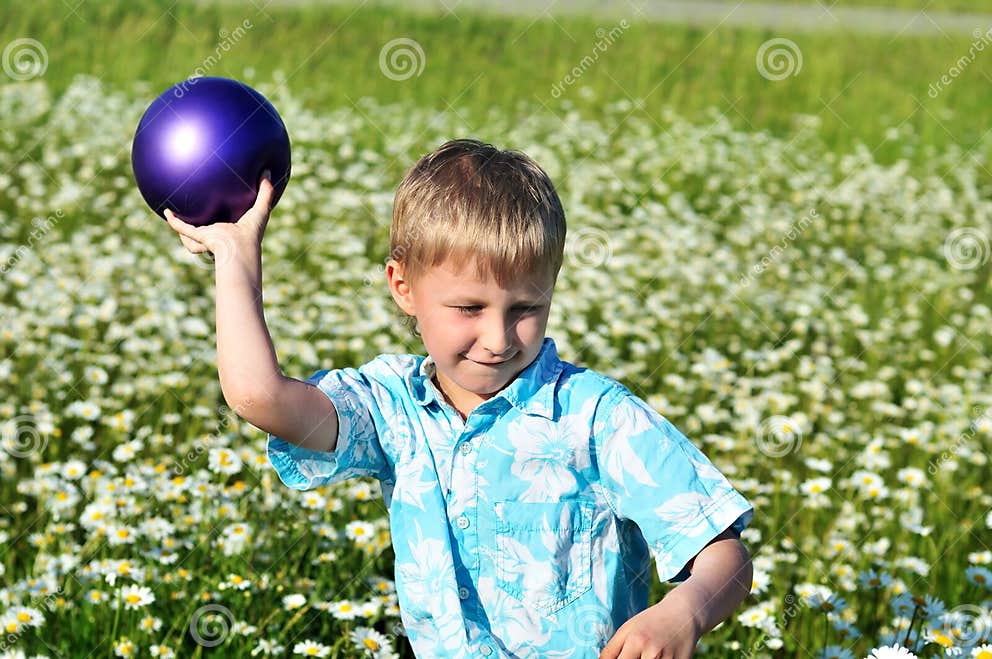 Boy dropping ball stock photo. Image of people, nature - 14692550