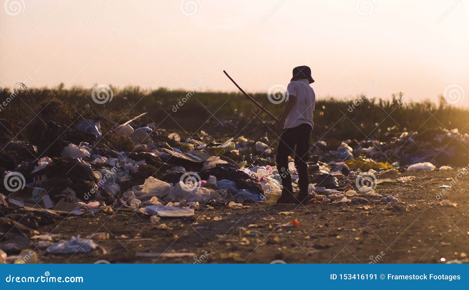 Boy in dump stock image. Image of dust, beggar, annoyed - 153416191