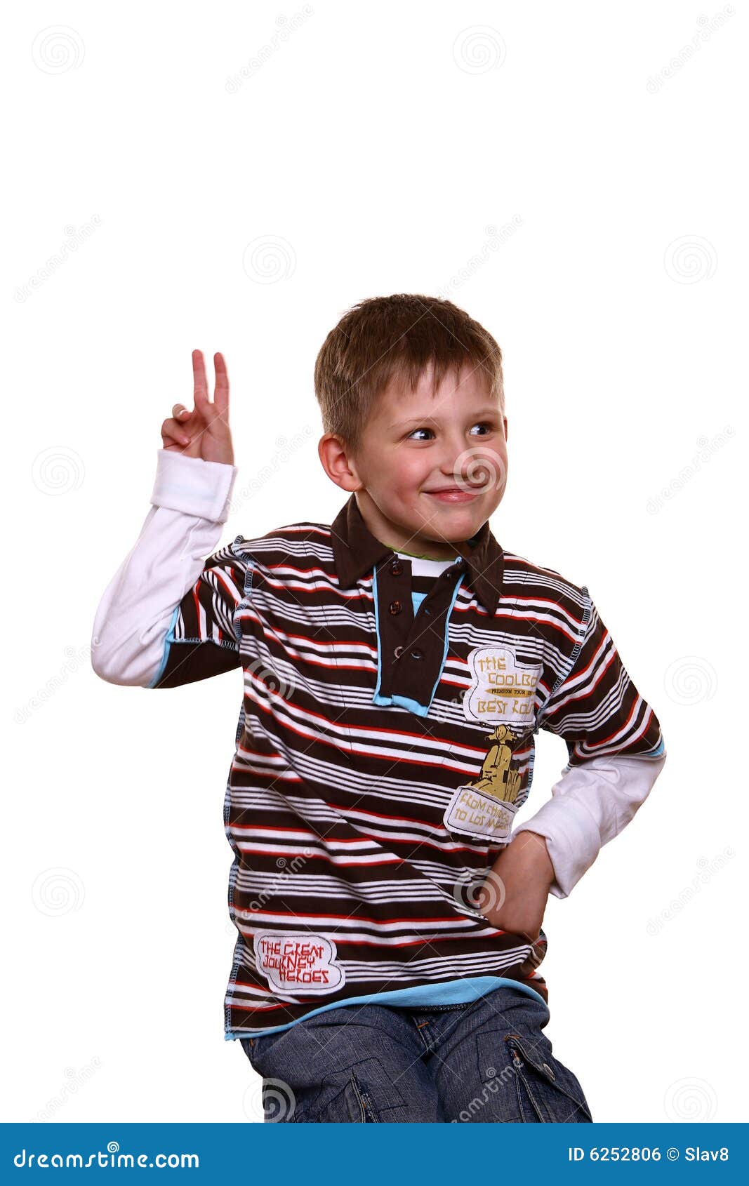 Boy eager to answer stock photo. Image of school, answer - 6252806