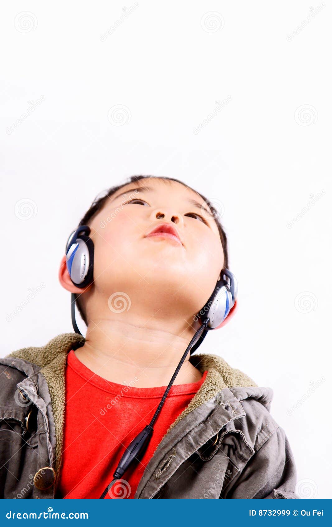 Boy with earphone stock image. Image of chinese, gesture - 8732999