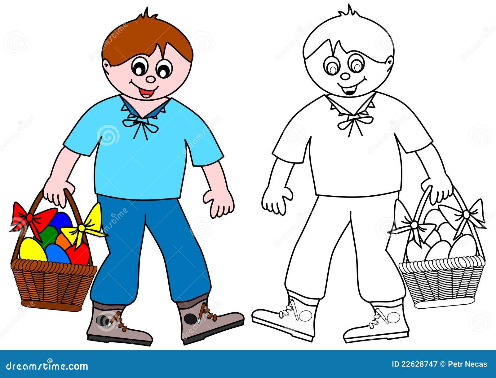 Boy at Easter stock illustration. Illustration of april - 22628747