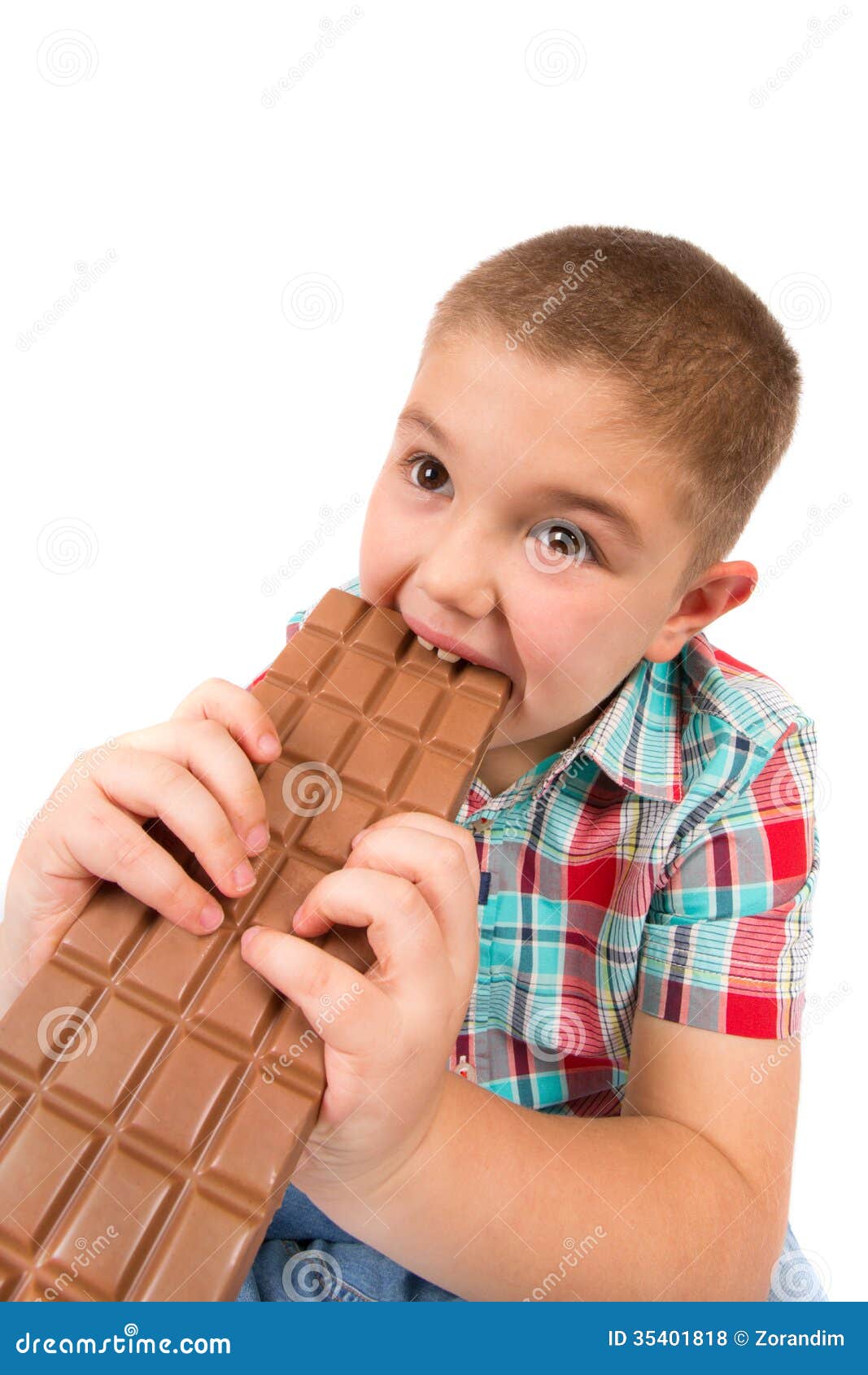 Boy eat chocolate stock photo. Image of happy, pleasure - 35401818