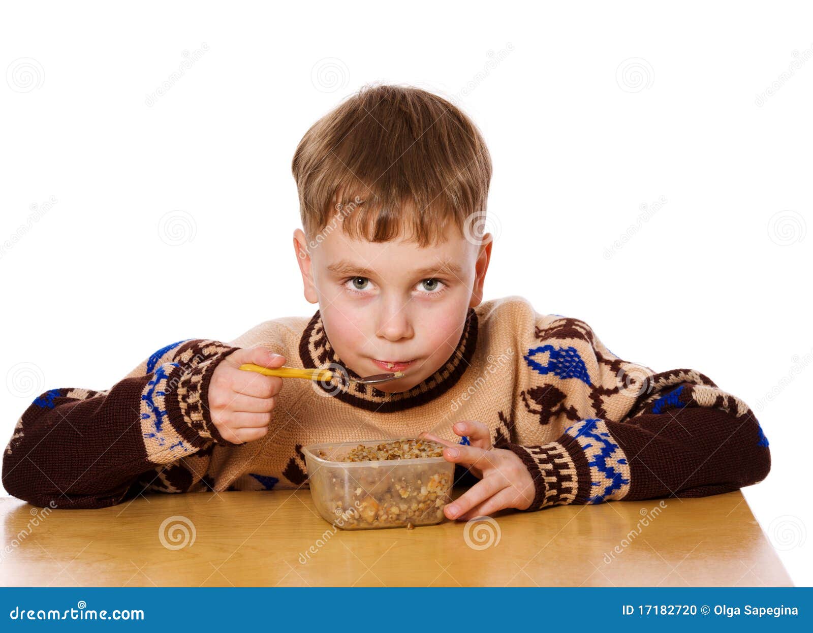 Boy eating stock photo. Image of five, childhood, refreshment - 17182720