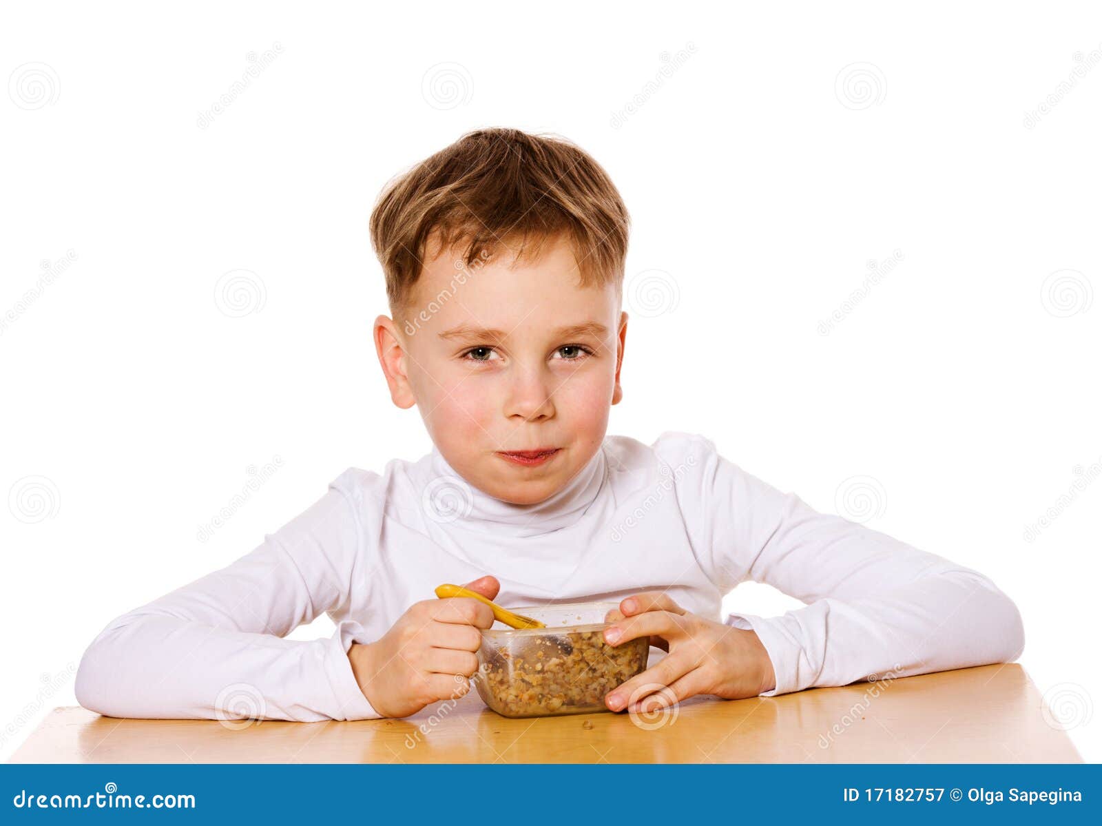 Boy eating stock image. Image of breakfast, happiness - 17182757