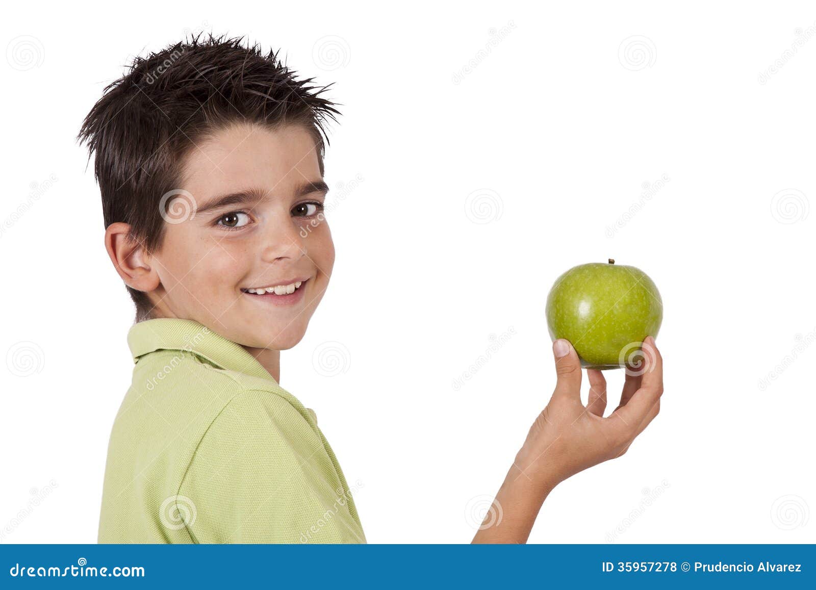 Boy eating apple stock photo. Image of kids, bite, beautiful - 35957278