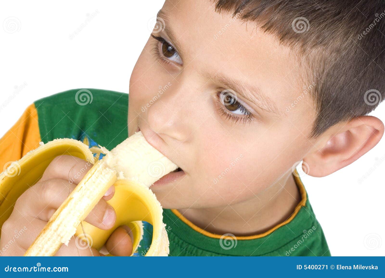 Boy Eating Banana
