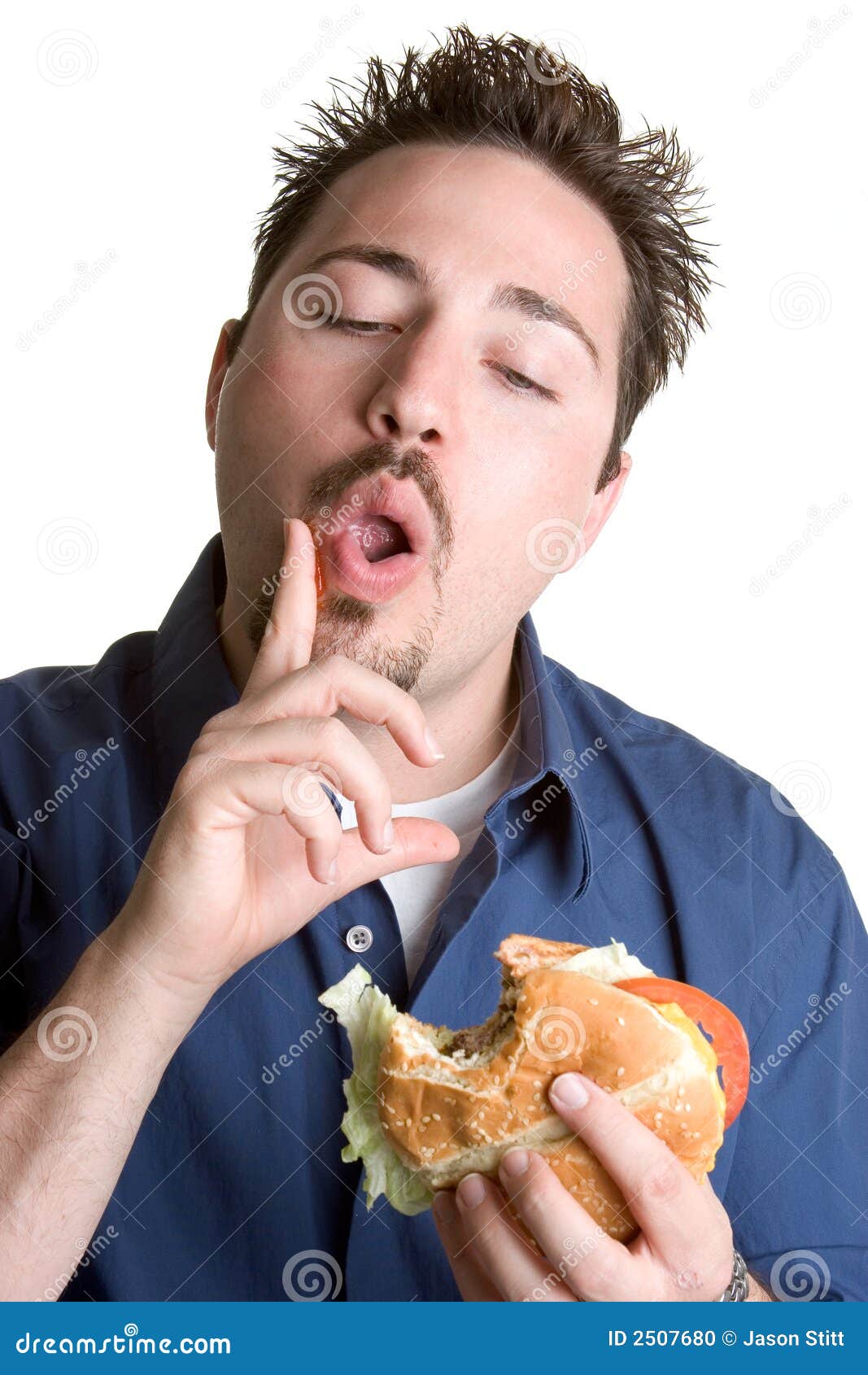 Boy Eating Burger stock photo. Image of messy, fast, food - 2507680