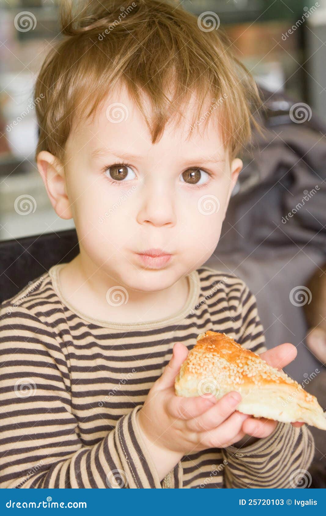 Boy eating cake stock image. Image of flour, tasty, kids - 25720103
