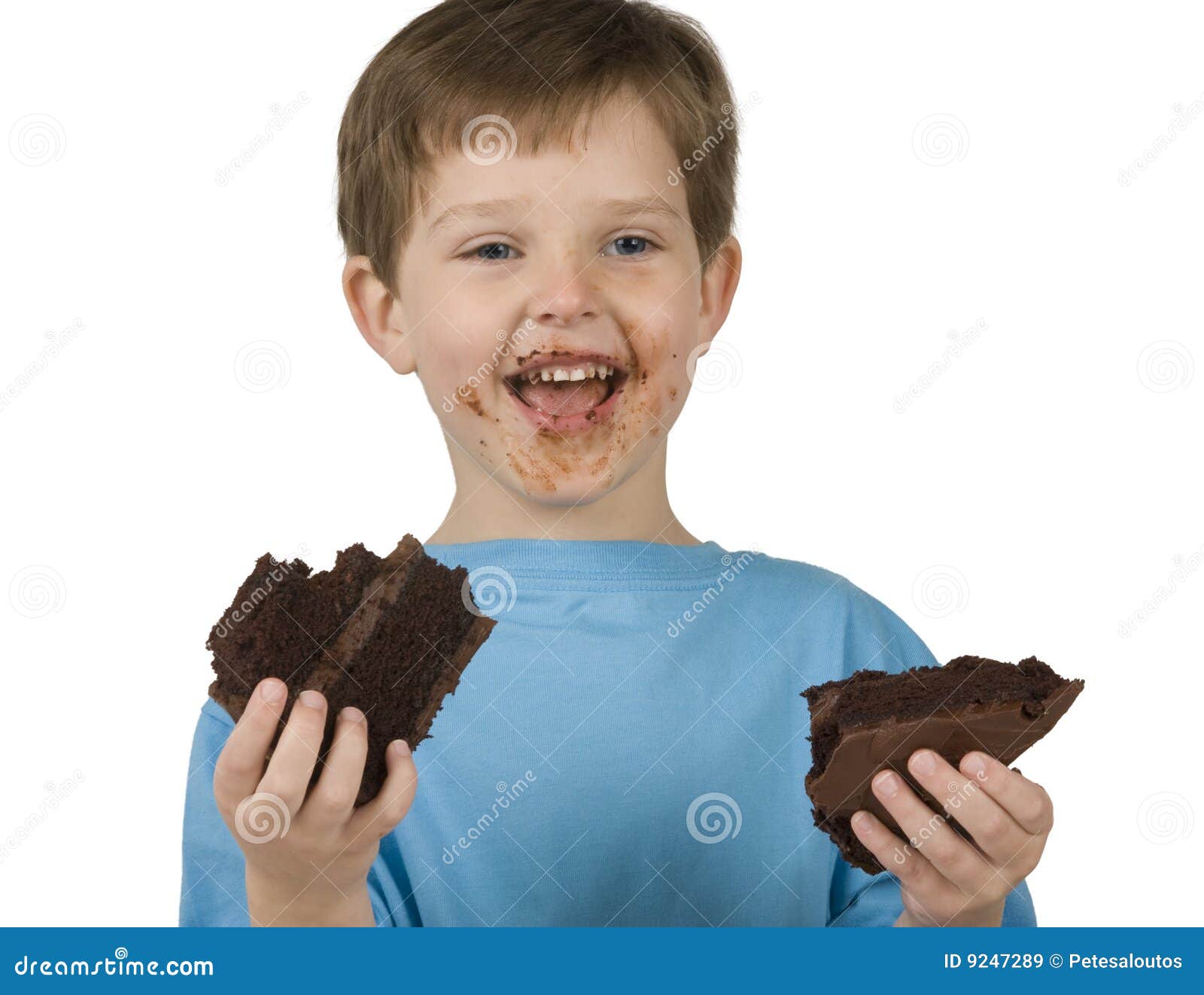 Boy Eating Cake stock image. Image of cute, white, young - 9247289