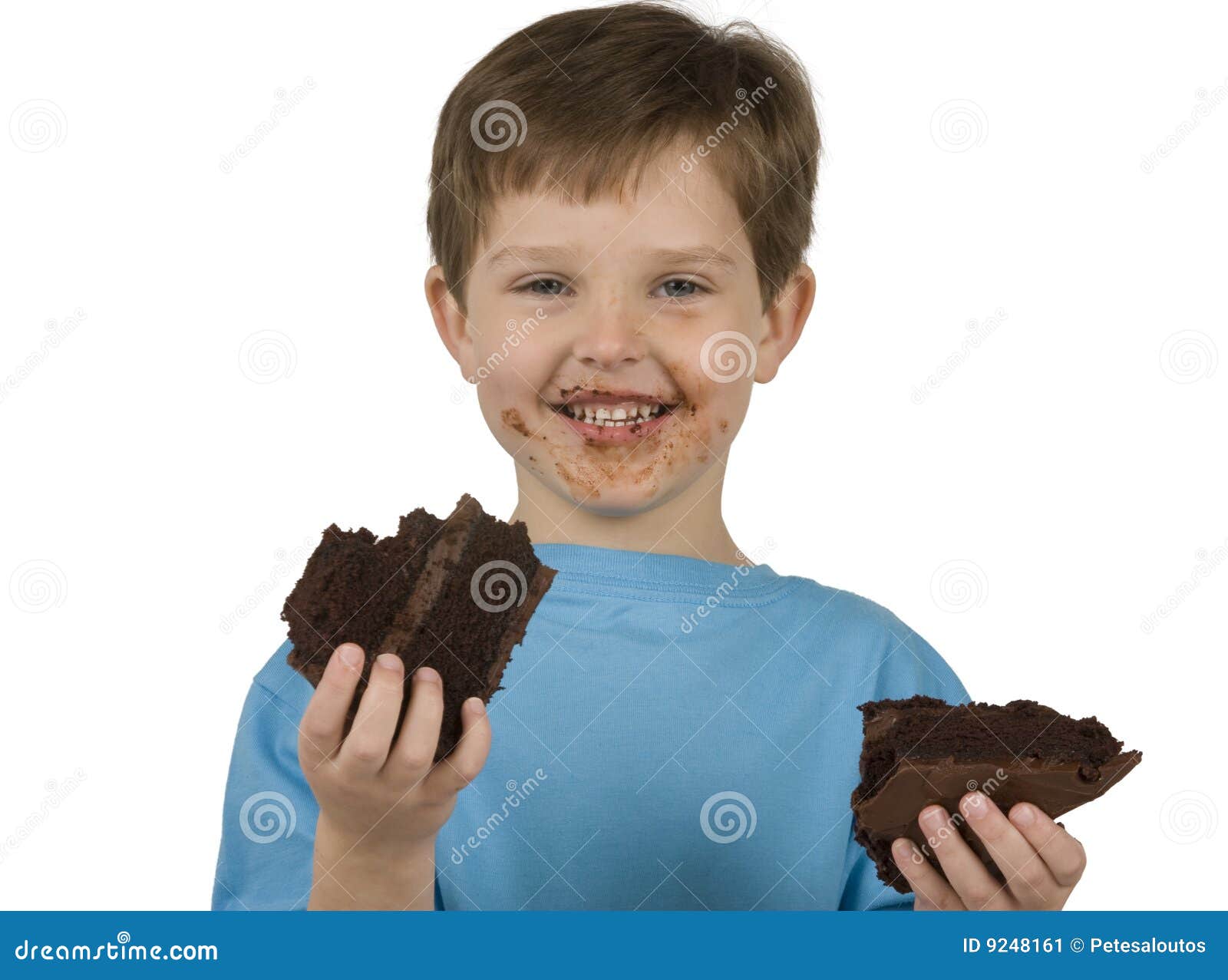 Boy Eating Cake stock image. Image of young, childhood - 9248161