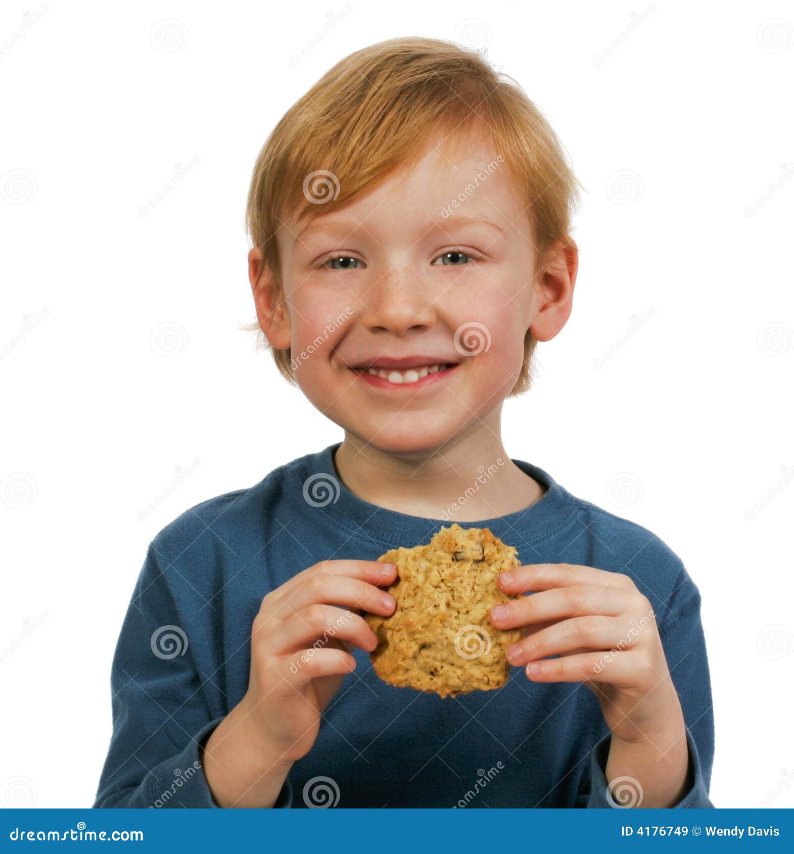 Boy eating cookie stock image. Image of caucasian, munch - 4176749