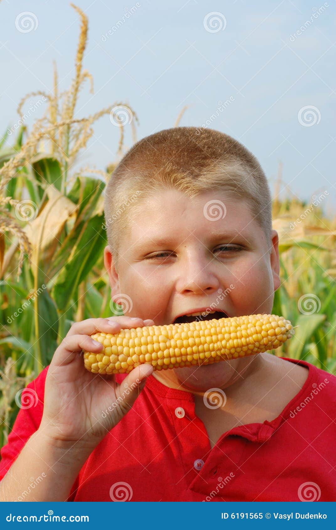 Boy Eating Fresh Sweetcorn Stock Photos - Free & Royalty-Free Stock ...