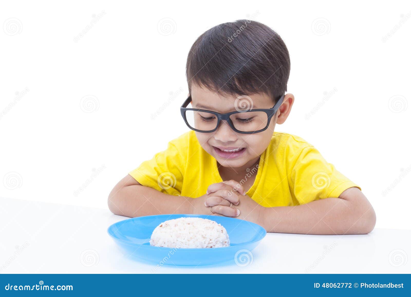 Boy eating rice stock photo. Image of lifestyle, asia - 48062772
