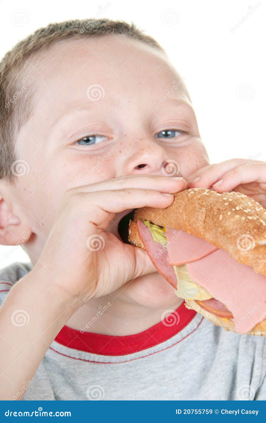 Boy eating sandwich stock image. Image of meal, appetite - 20755759