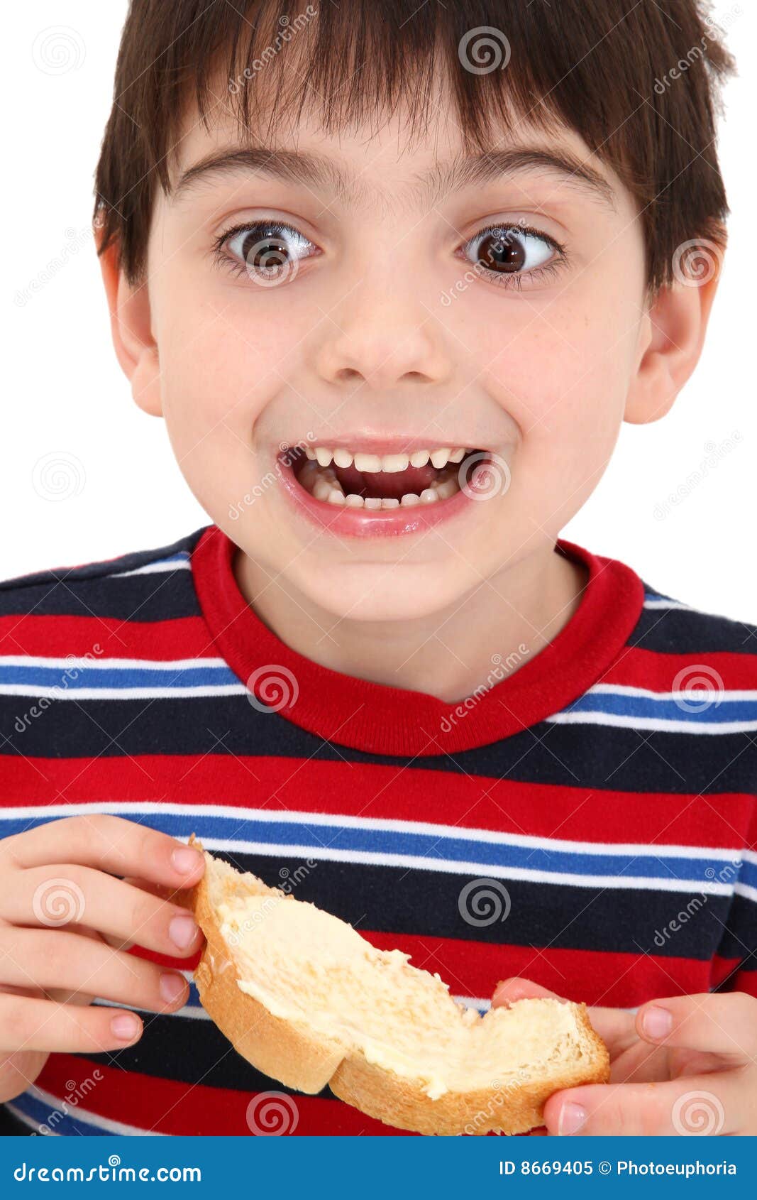 Boy Eating Toast stock image. Image of butter, meal, lunch - 8669405