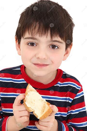 Boy Eating Toast stock image. Image of caucasian, expression - 9005869