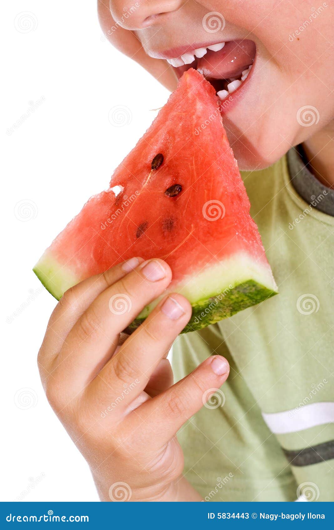 Watermelon Slice On Bed Of Whole Watermelons Royalty-Free Stock ...