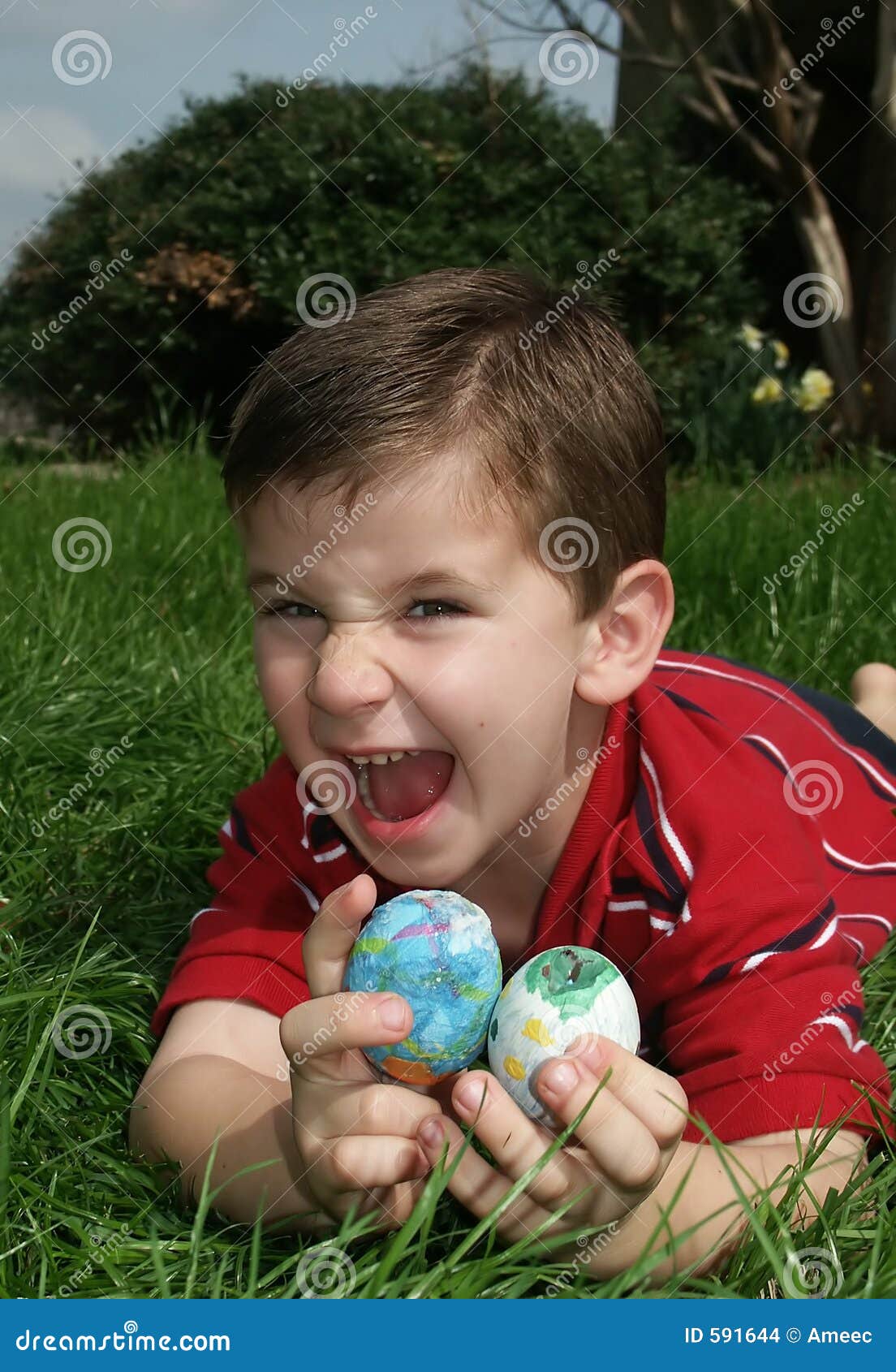 Boy with eggs 12 stock photo. Image of finding, funny, eggs - 591644