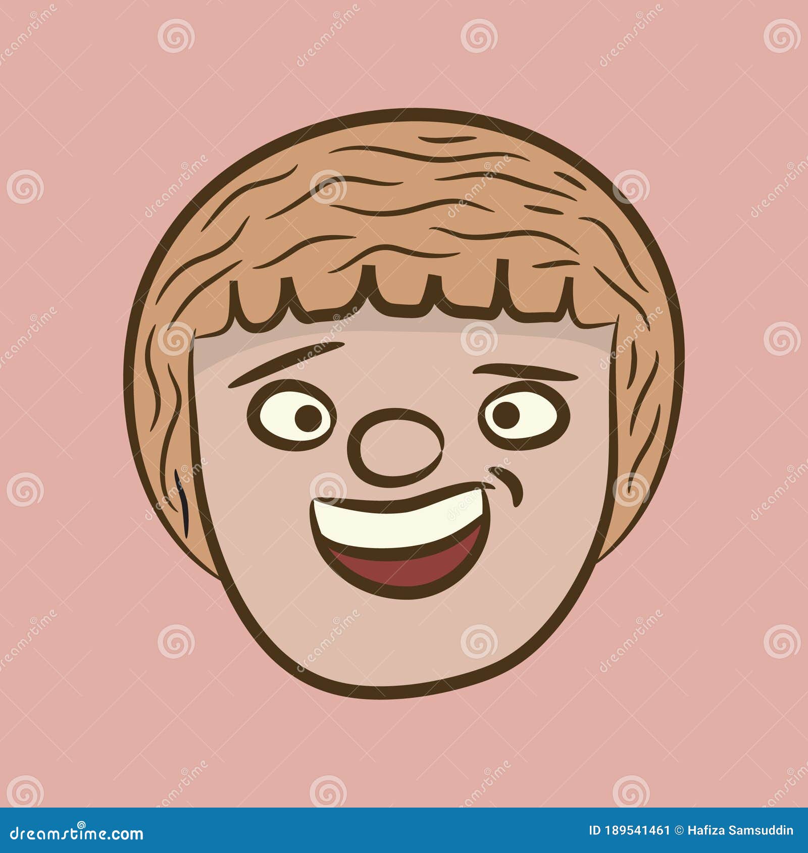 Boy with Embarrassed Expression. Vector Illustration Decorative Design ...