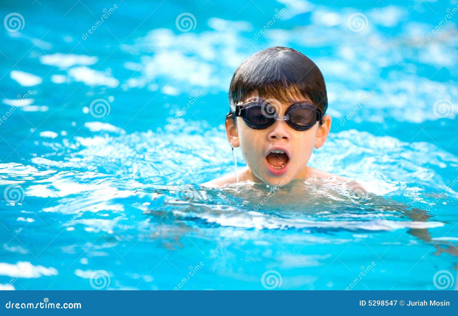 Boy Enjoying a Good Swim in the Pool Stock Image - Image of skill ...