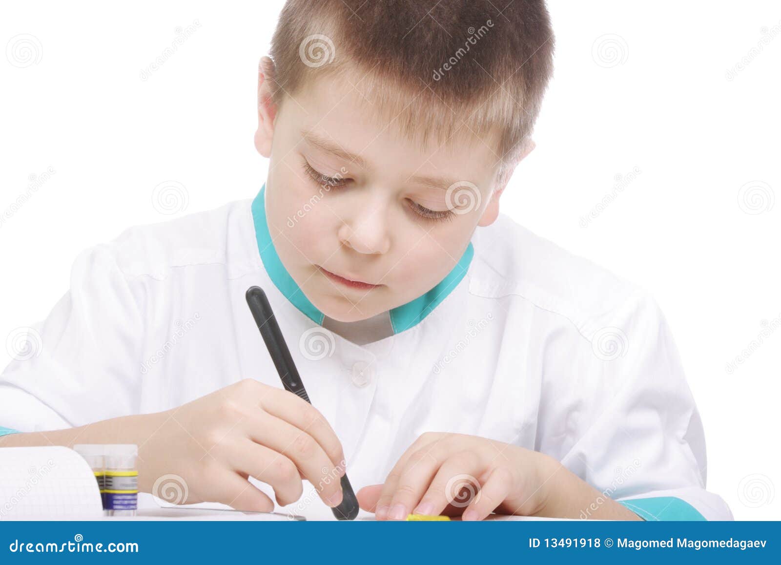 Boy Examining Object Lab Stock Photos - Free & Royalty-Free Stock ...