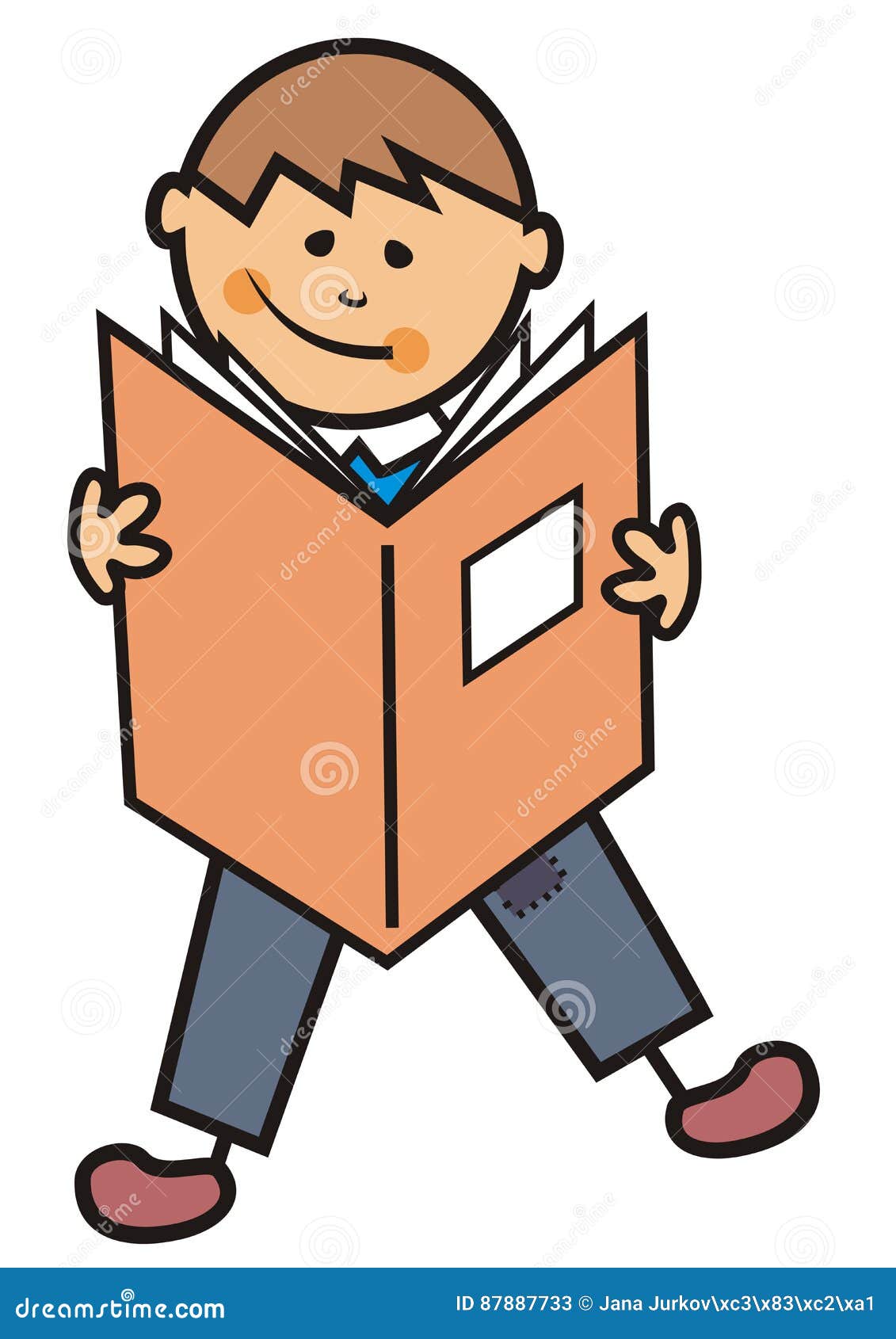 Boy and exercise book stock vector. Illustration of face - 87887733