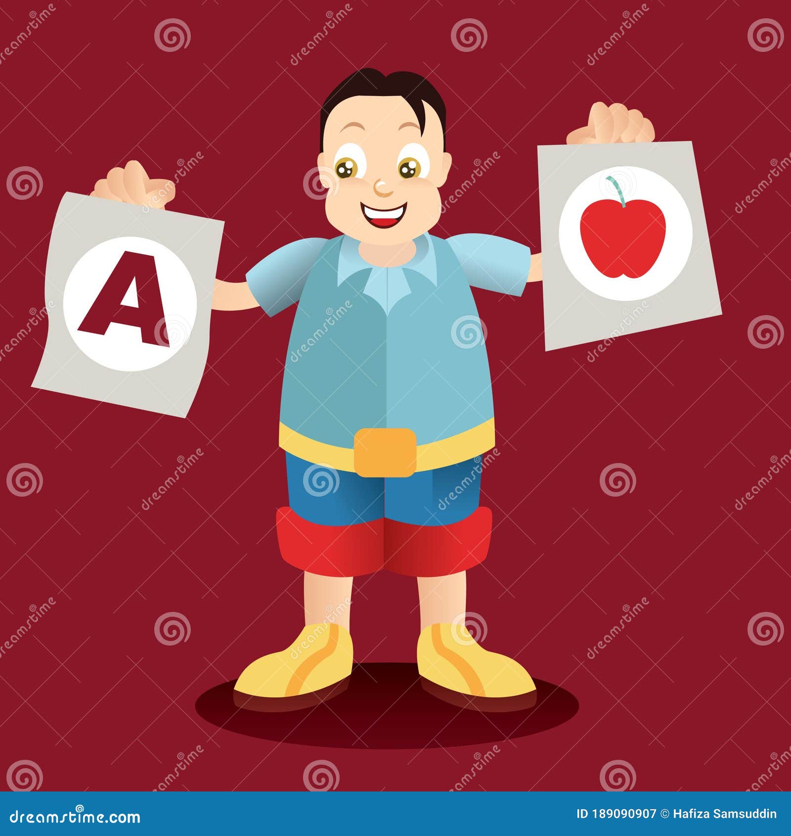 Boy Explaining. Vector Illustration Decorative Design Stock Vector ...