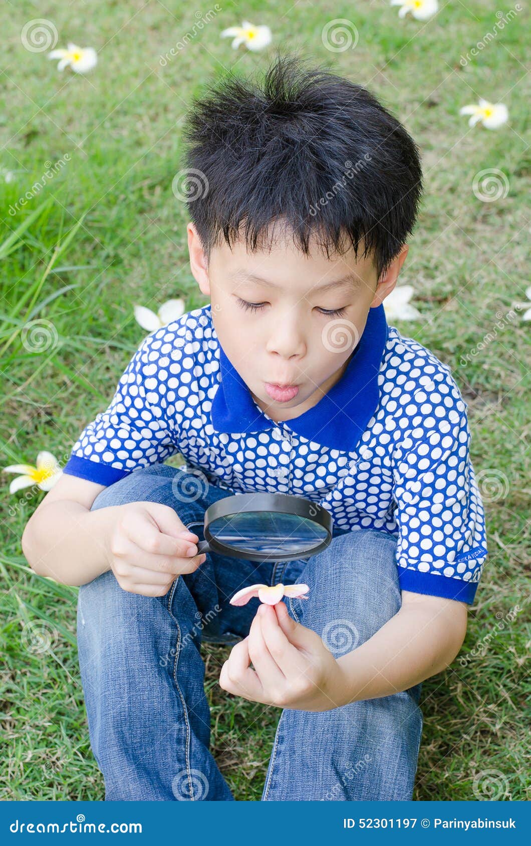 Boy Exploring the Environment Stock Image - Image of focus ...