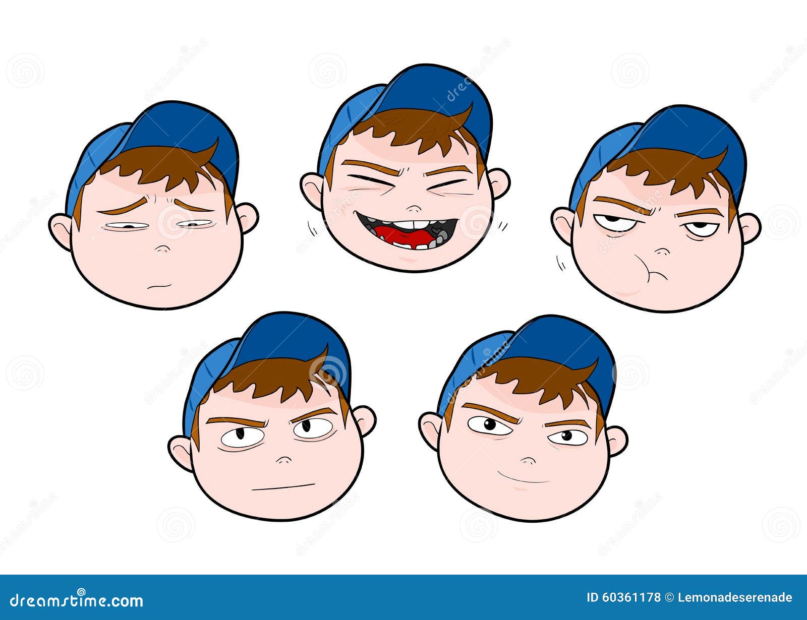 Boy Expressions stock vector. Illustration of design - 60361178