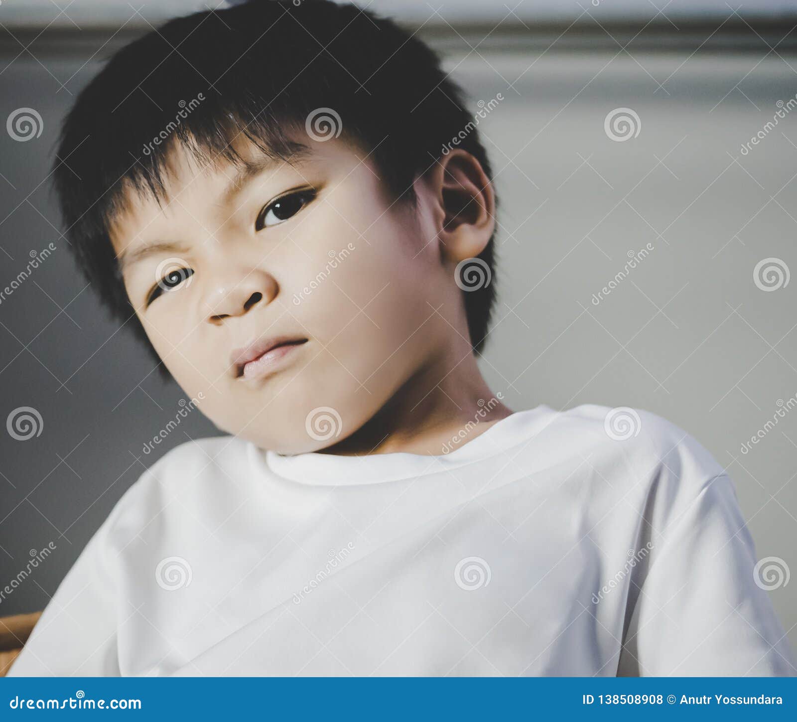 Boy with Eye Looking with Anger Stock Photo - Image of people ...