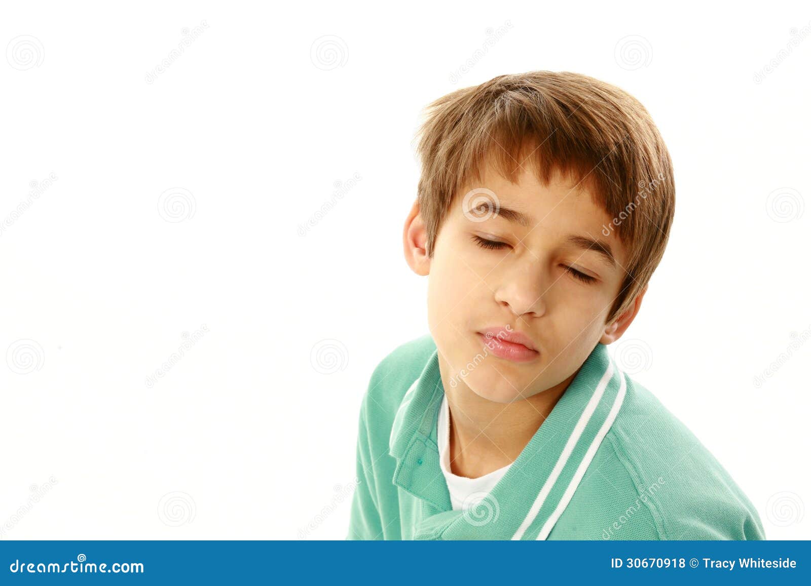 Boy With Eyes Closed Royalty Free Stock Photos - Image: 30670918