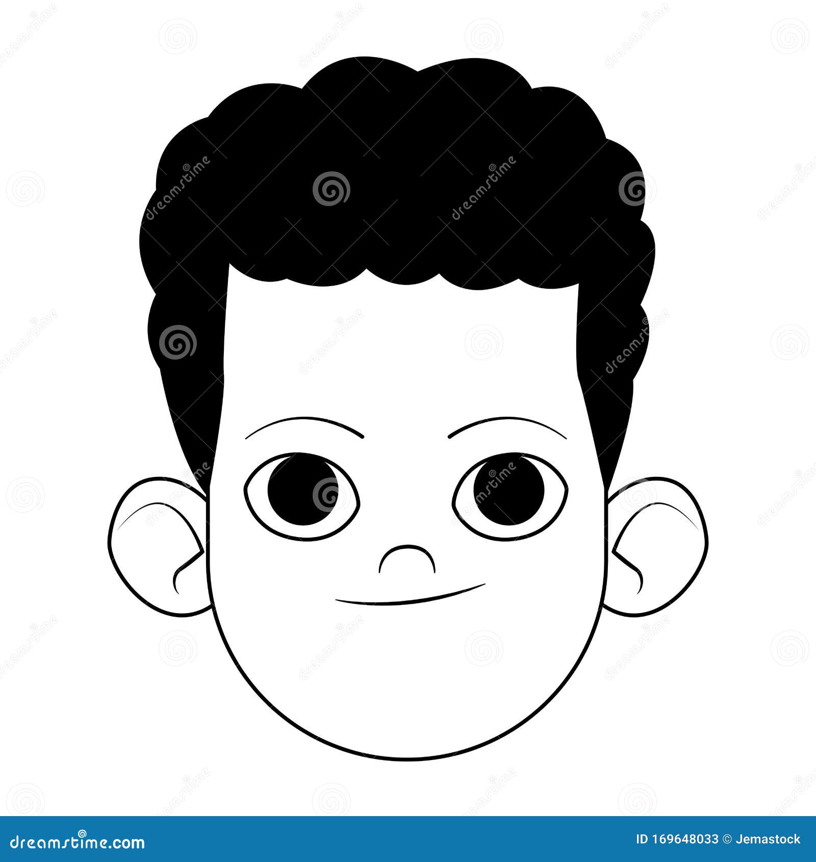 Boy face icon, flat design stock vector. Illustration of user - 169648033